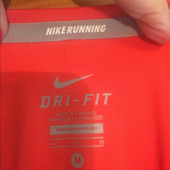 Nike | Tops | Nike Running Shirt Long Sleeve Red Dri Fit M | Poshmark